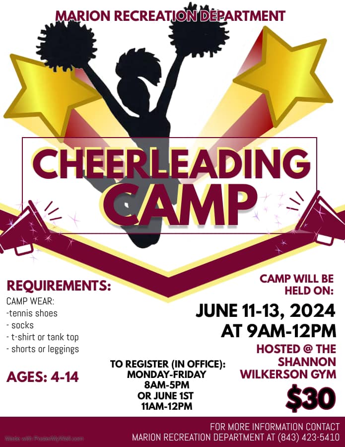 Cheer Camp City Of Marion South Carolina