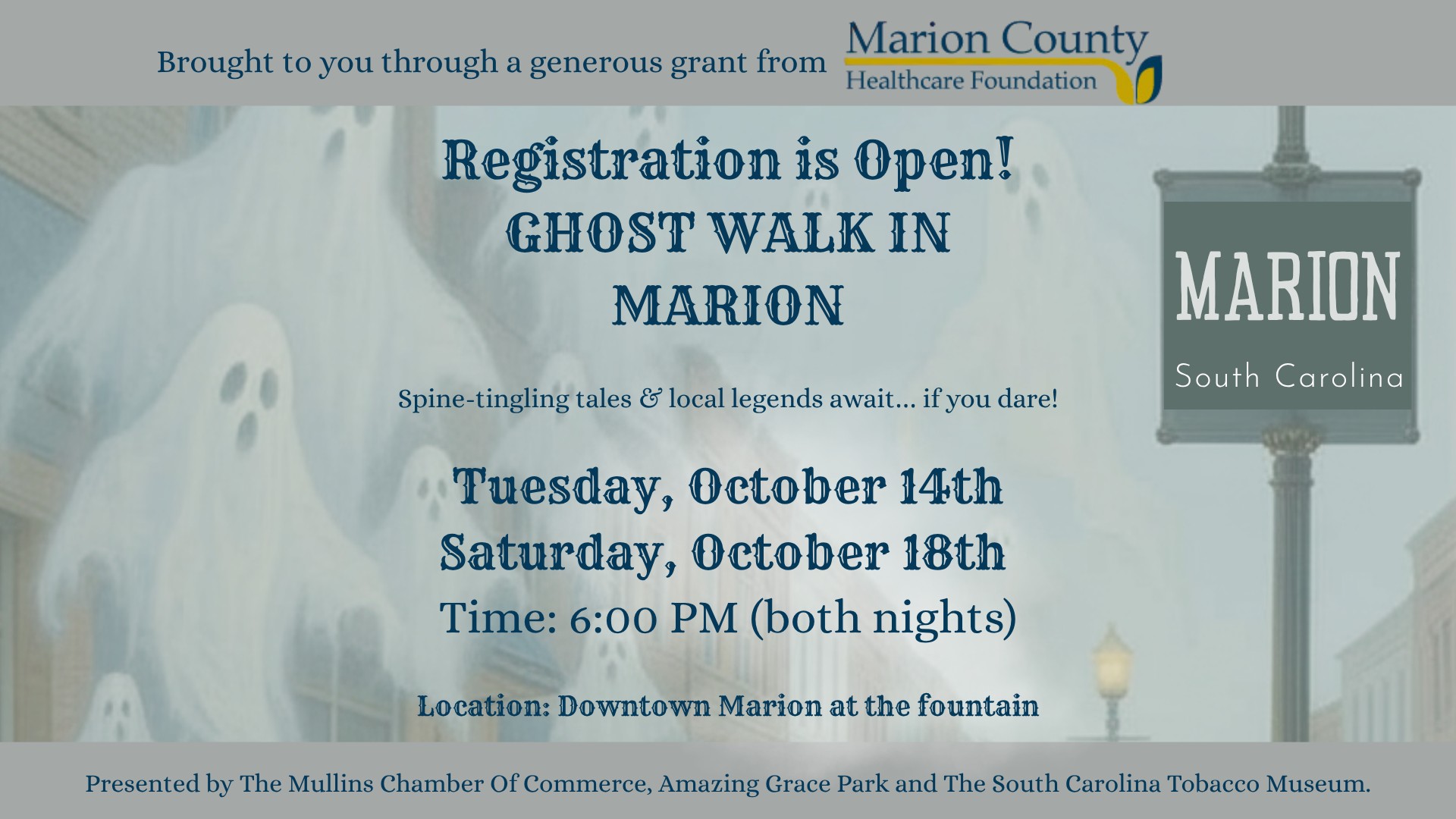 Marion Ghost Walk 2025 – City of Marion, South Carolina